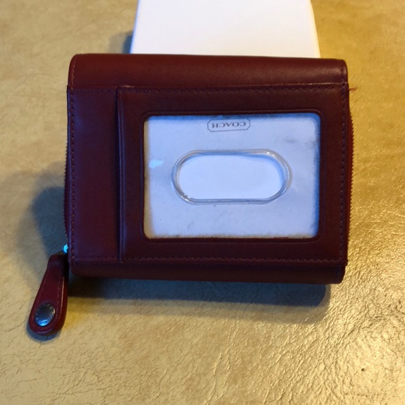 Coach | Bags | Coach Wallet Dark Red Leather | Poshmark